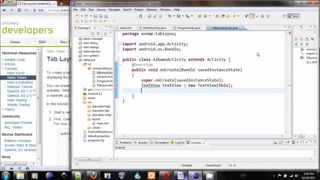 Android Tab Layout Tutorial نماشا